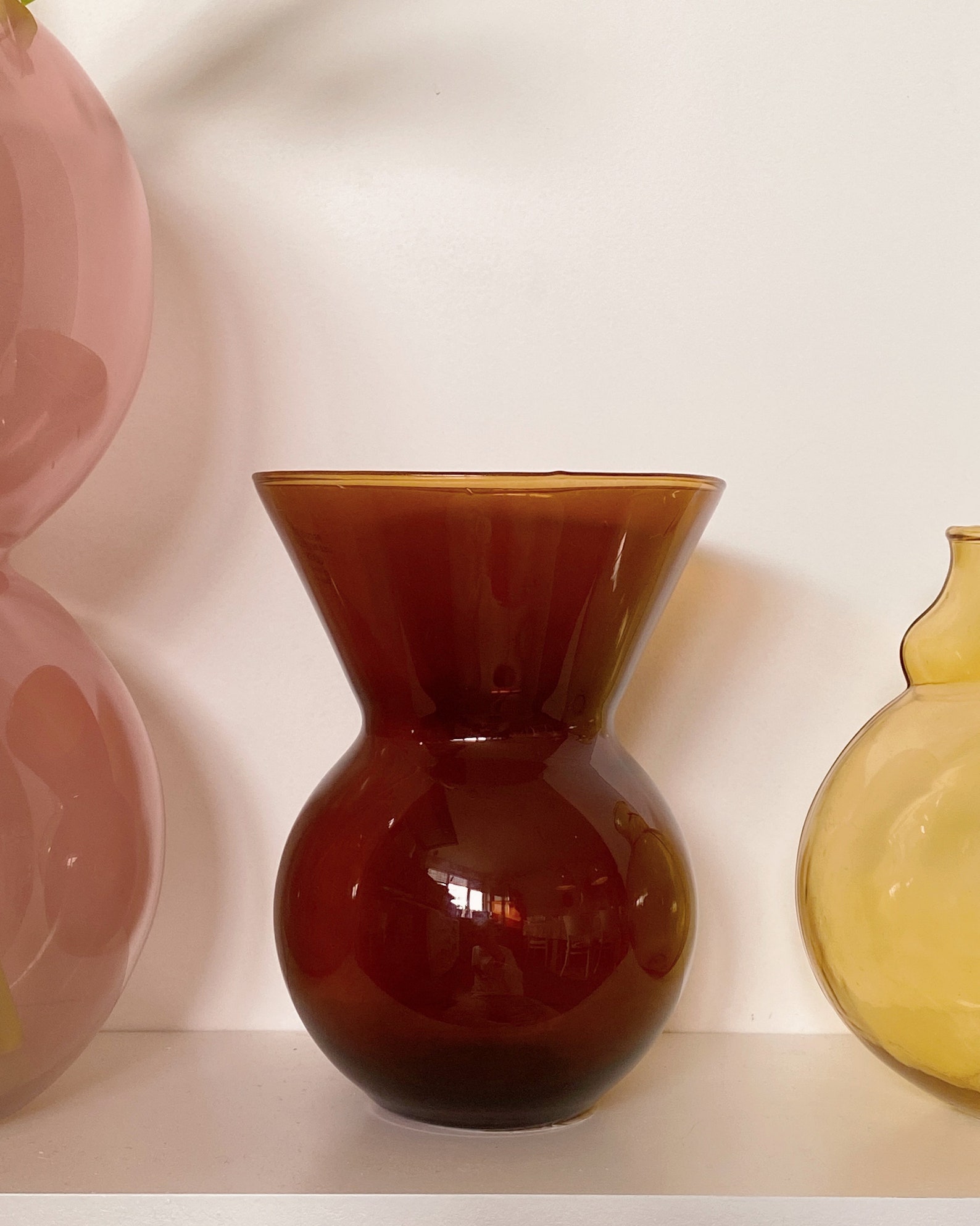 Recycled Colored Glass Vase, Pink, Yellow, Purple, Mint, Terra, Flower ...