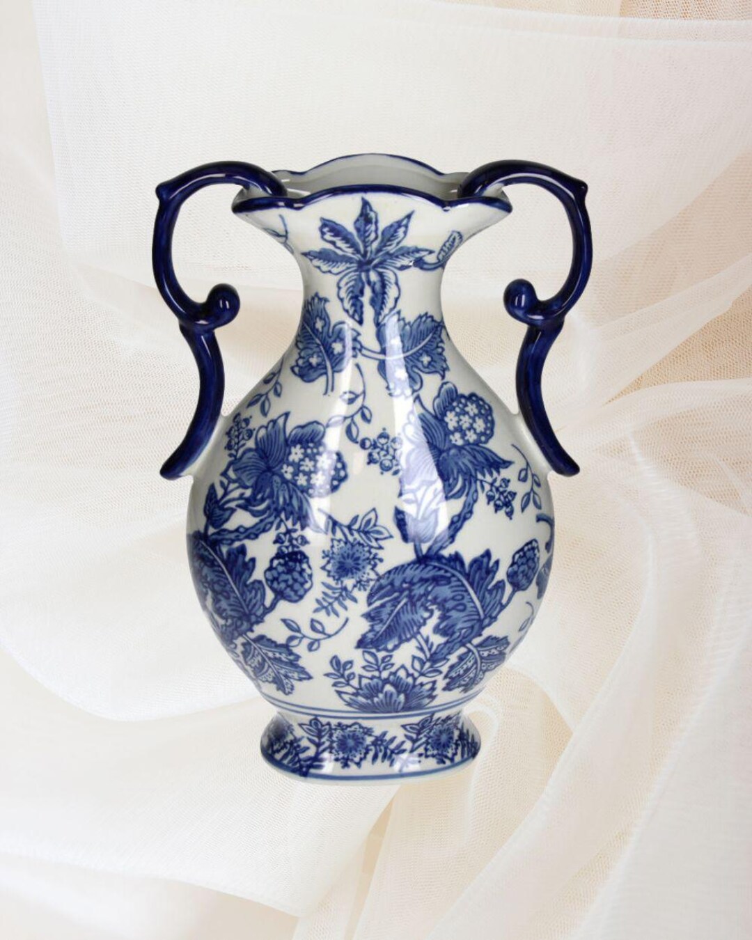 Delft Blue Porcelain Vase, Blue White Jug, Pitcher, Flower Vase, Dutch ...
