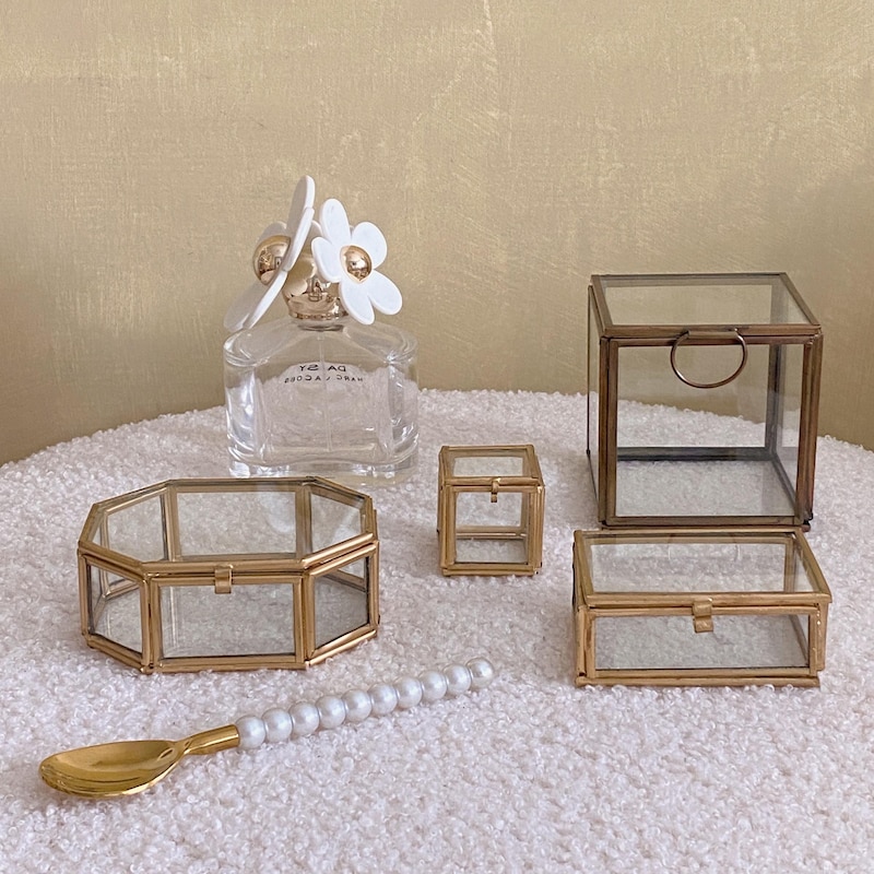 Vintage Glass Box - Etsy