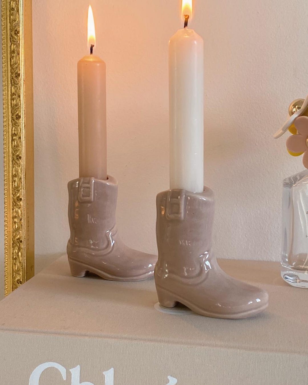 Desert Cowboy Boot Candle Holder, Aesthetic Candlestick, Western Decor ...