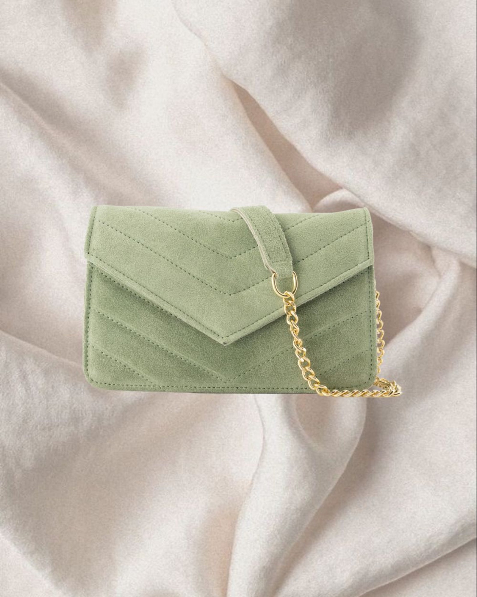 Suede Bag Harper, Pastel, Sage Green, Baby Blue, Lilac, Beige, Eco ...
