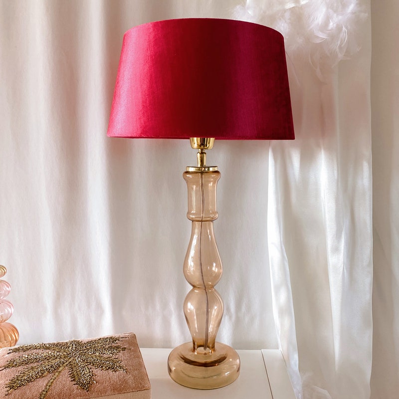 Glass Table Lamp - Etsy