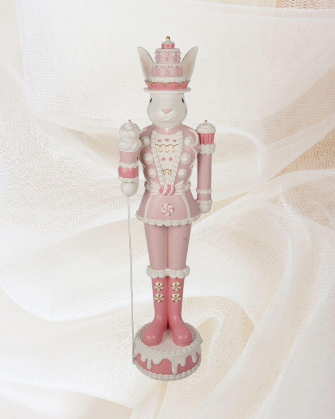 Pâtisserie Pastel Pink Bunny Statue, Sweet, Macaron, Dessert, Nostalgic ...
