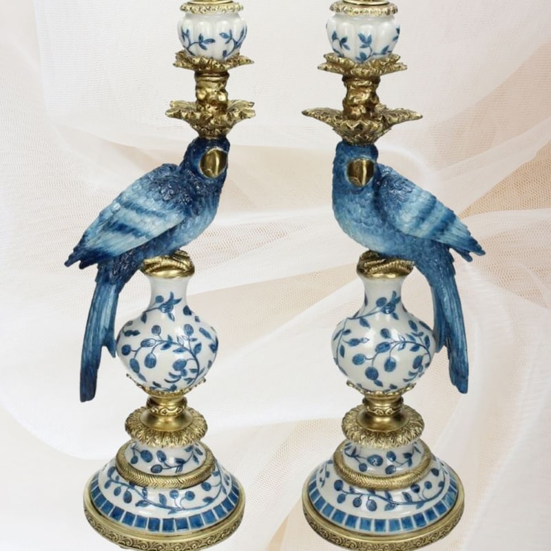 Chinoiserie Candlesticks - Etsy