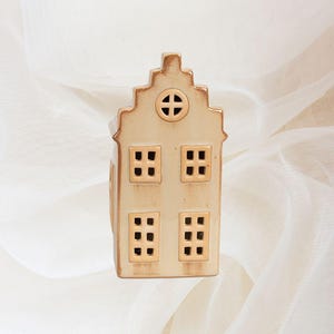 Porcelain Dutch Canal House LED Light, Traditional Decor, Amsterdam ...