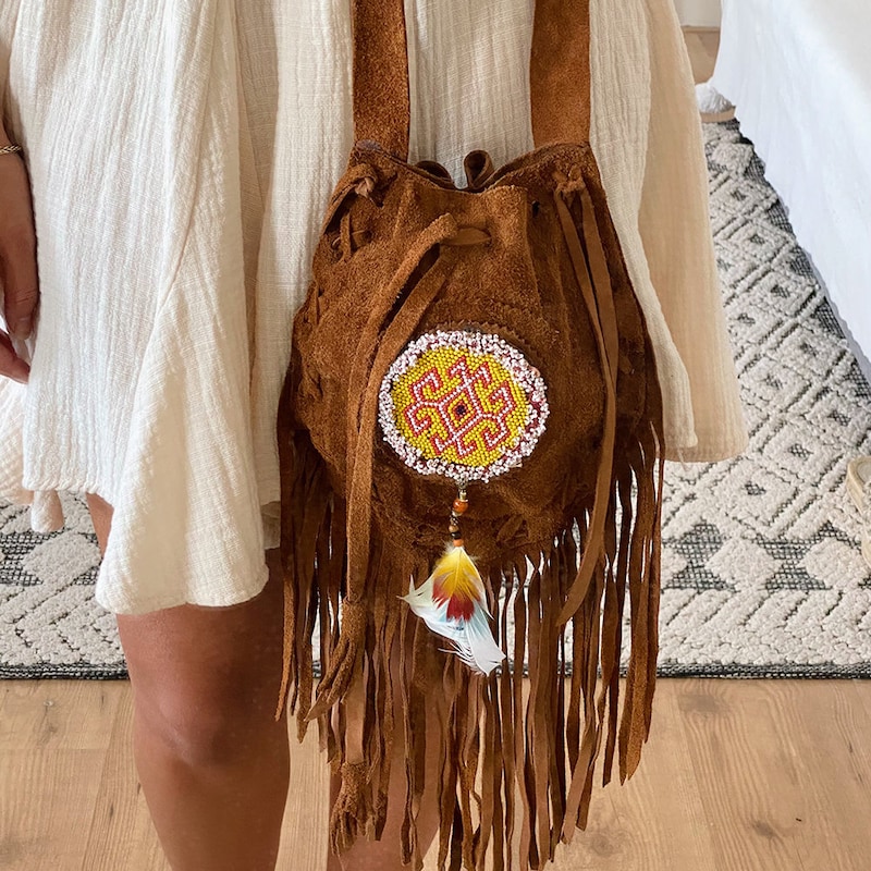 Boho Leather Bag - Etsy