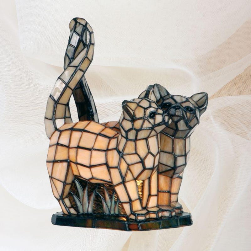 Cat Stained Glass Lamp - Etsy