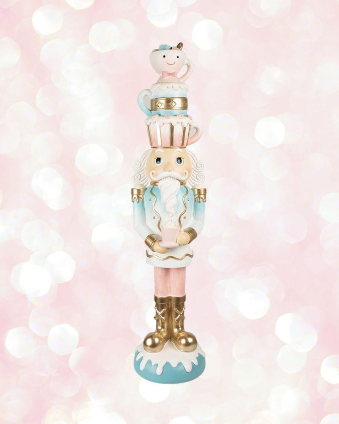 Pastel Nutcracker Statue, Christmas Decoration, Sweet, Nostalgic, Store ...