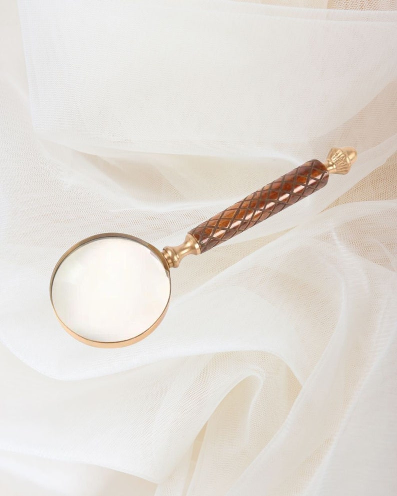 Brass Classic Magnifying Glass, Timeless Magnifier, Traditional, Luxe ...