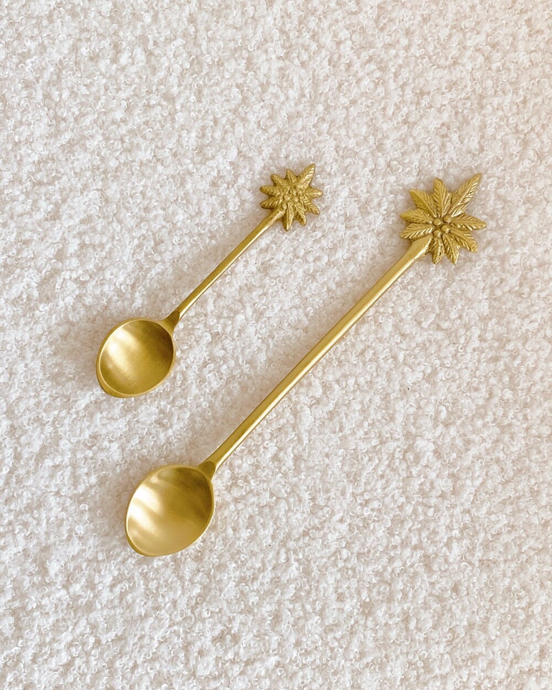 Spoon Palm Brass Spoon Recycled Brass Spoon Gold Brass - Etsy