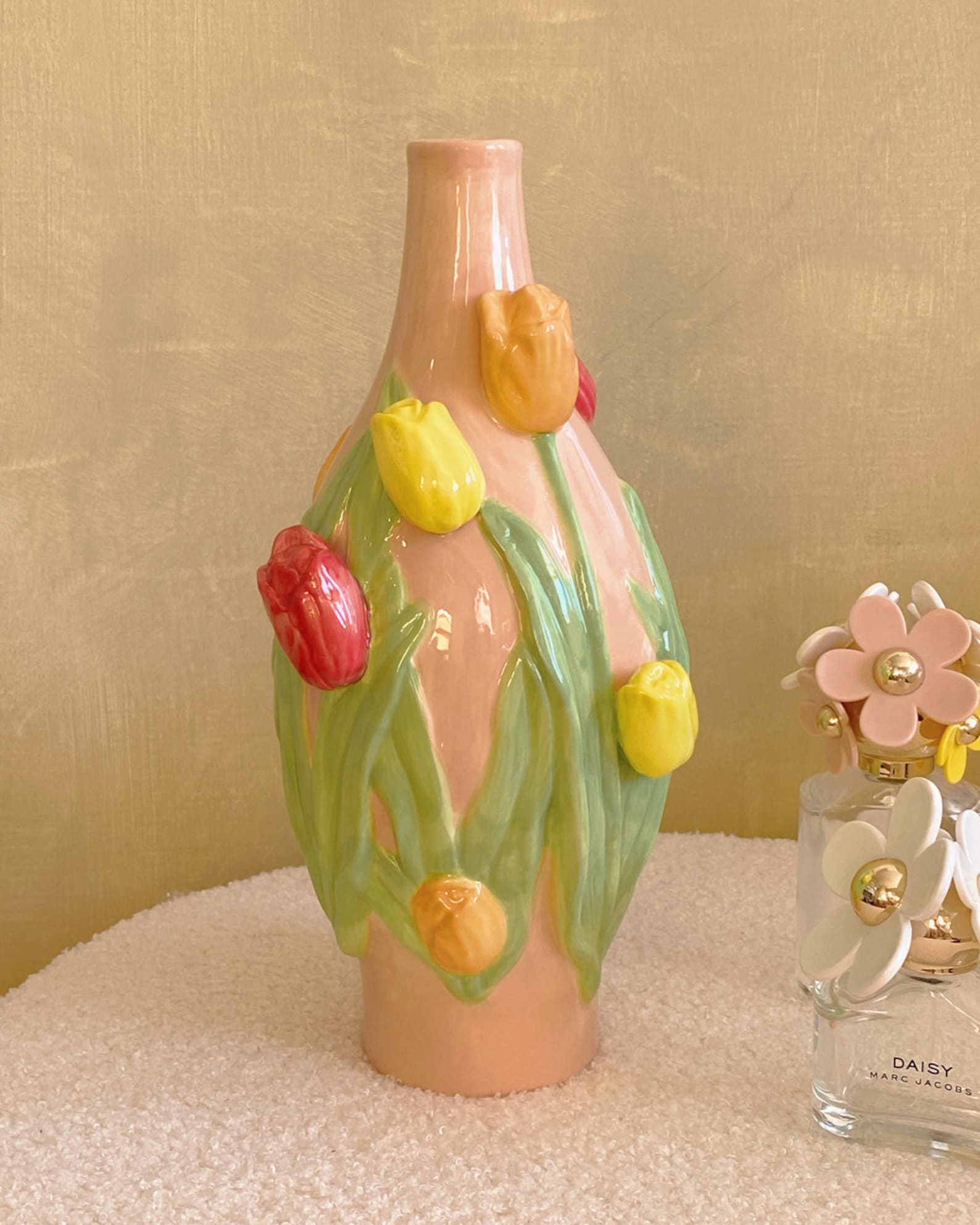 Soft Pink Tulip Vase, Flower Vase, Pastel Pink, Feminine, Romantic ...