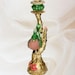 Hollywood Regency Parrot Candle Holder, Bird Candlestick, Green Pink Gold Glam Decor, Luxury ...