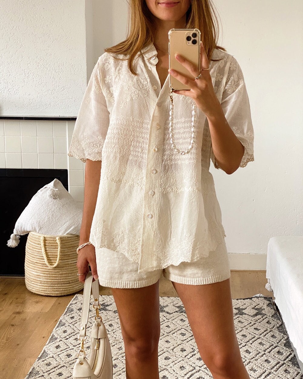 Ethereal Ivory Embroidered Cotton Blouse Cotton Blouse - Etsy