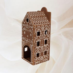 Gingerbread House Porcelain Tealight Candle Holder, Holiday Candle ...