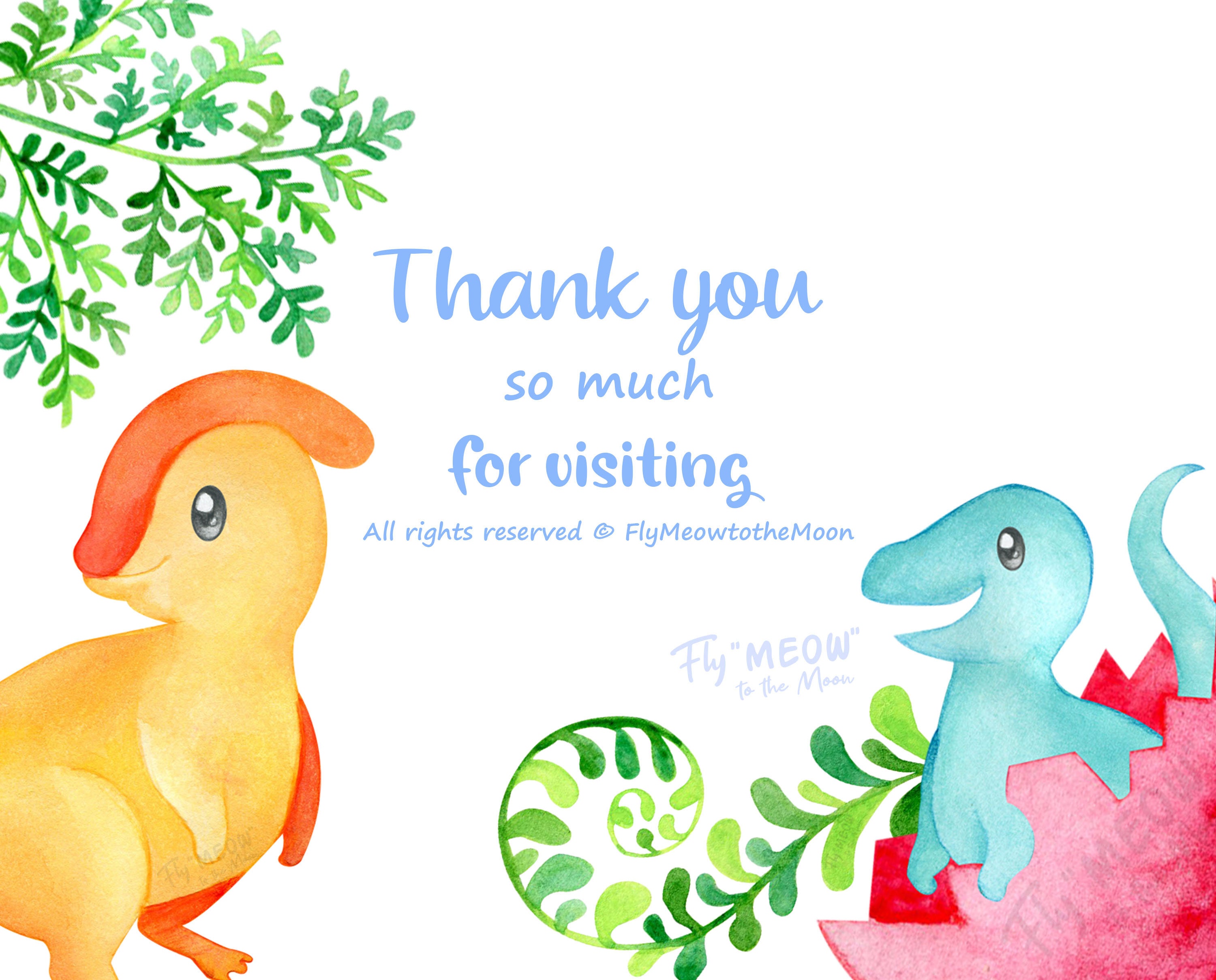 Watercolor Pretty Dino Clip Art, Characters, Creatures, Nursery, Baby ...