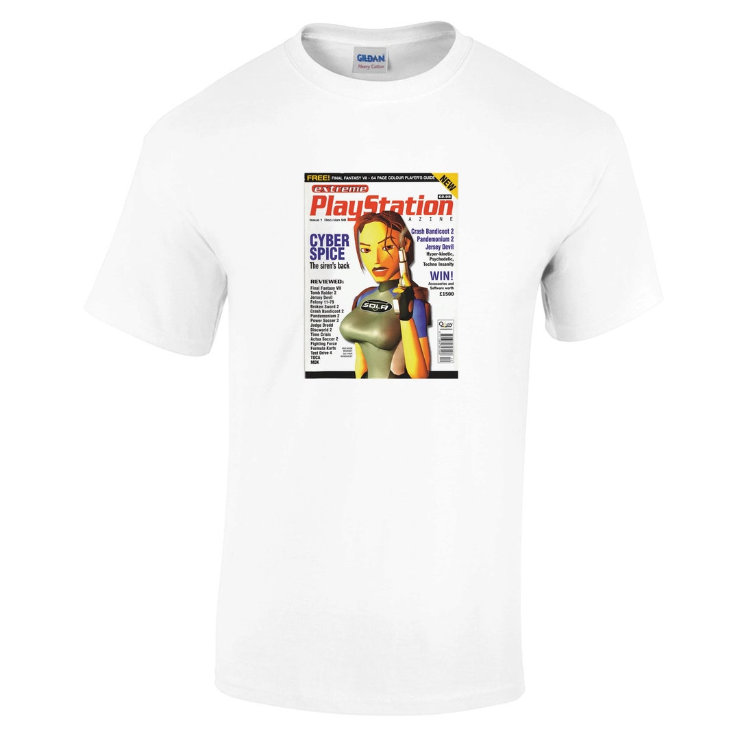 Tomb Raider Lara Croft Playstaion Magazine T-shirt - Etsy