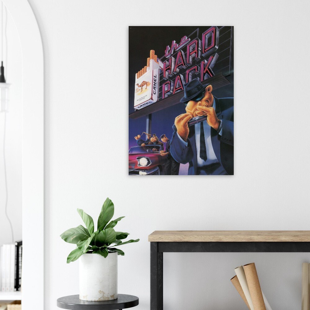 Vintage Joe Camel the Hard Pack Poster Iconic Camel Lights Advertising ...