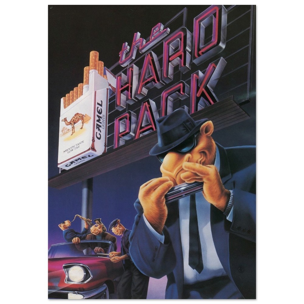 Vintage Joe Camel the Hard Pack Poster Iconic Camel Lights Advertising ...