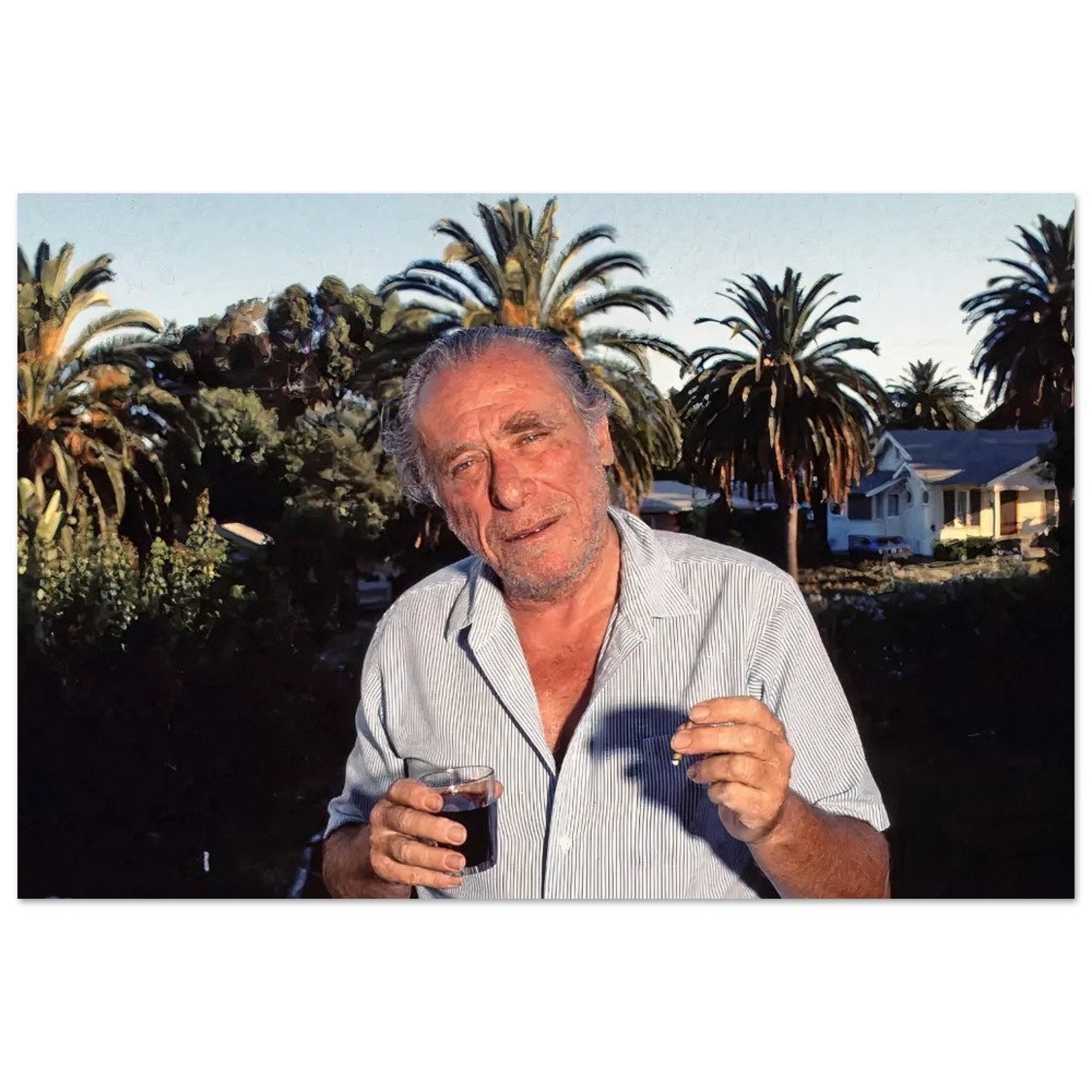Charles Bukowski Art Print High-quality Iconic Literary Figure Wall ...