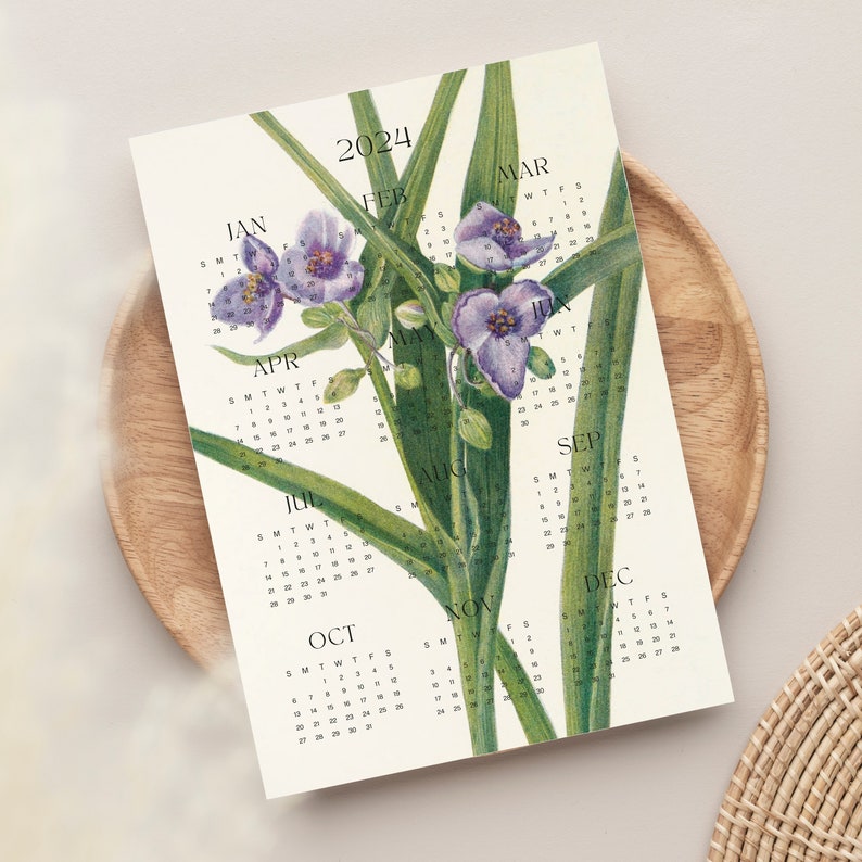 20 Digital Print 2024 Flower and Fruit Calendar - Etsy