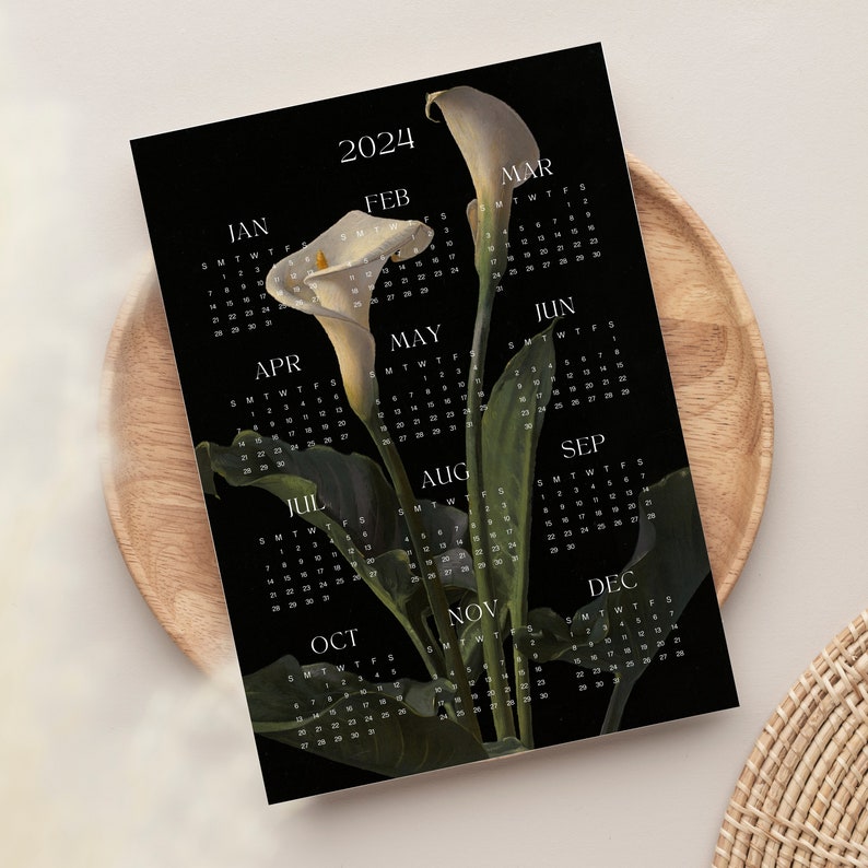 20 Digital Print 2024 Flower and Fruit Calendar - Etsy