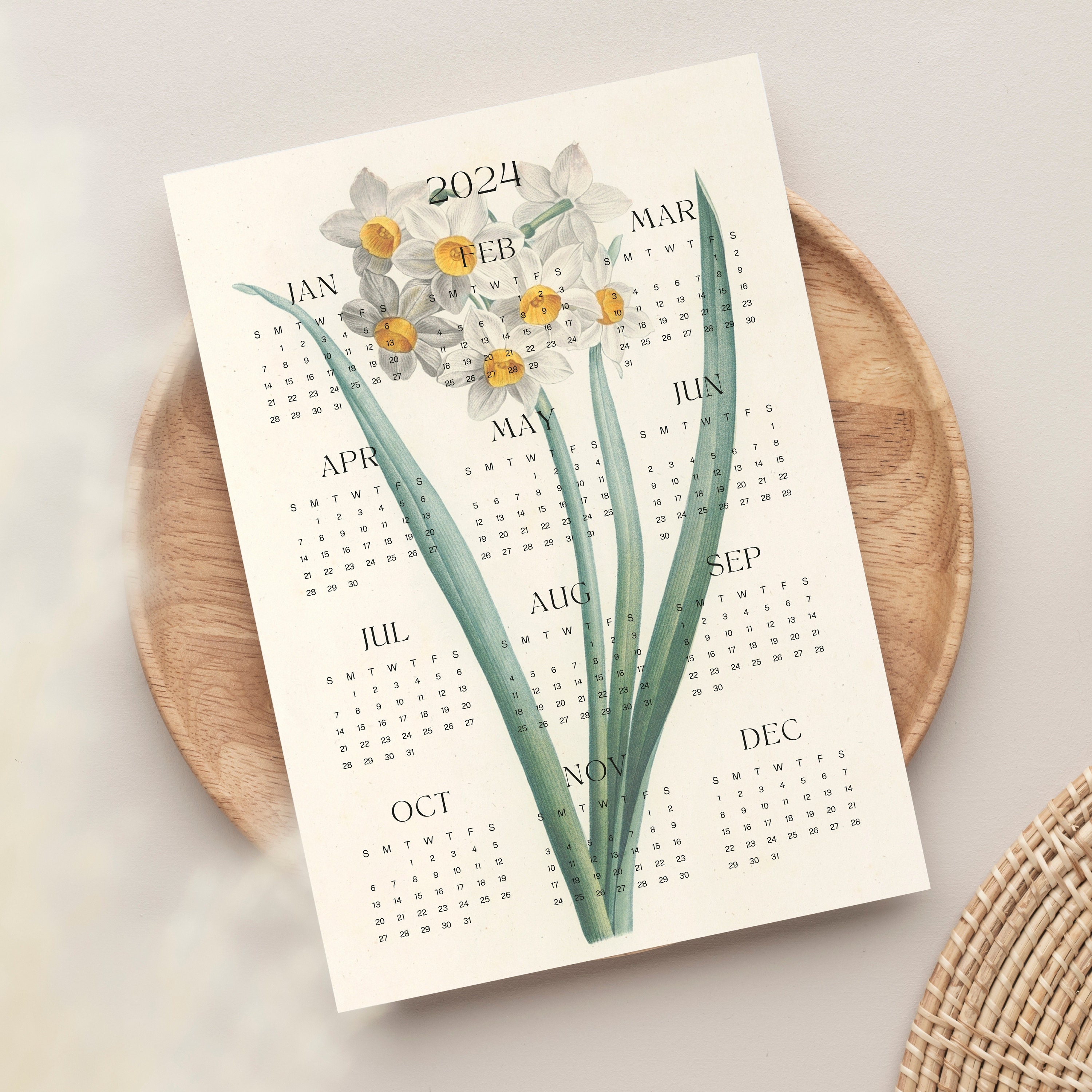 20 Digital Print 2024 Flower and Fruit Calendar - Etsy