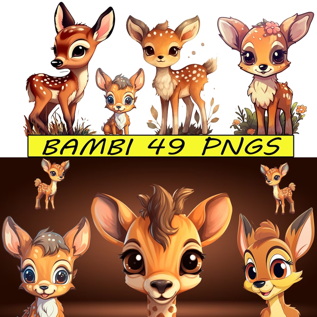 49 Bambi PNG Clipart Layered Files for Cricut Bambi SVG Bambi Png Deer ...
