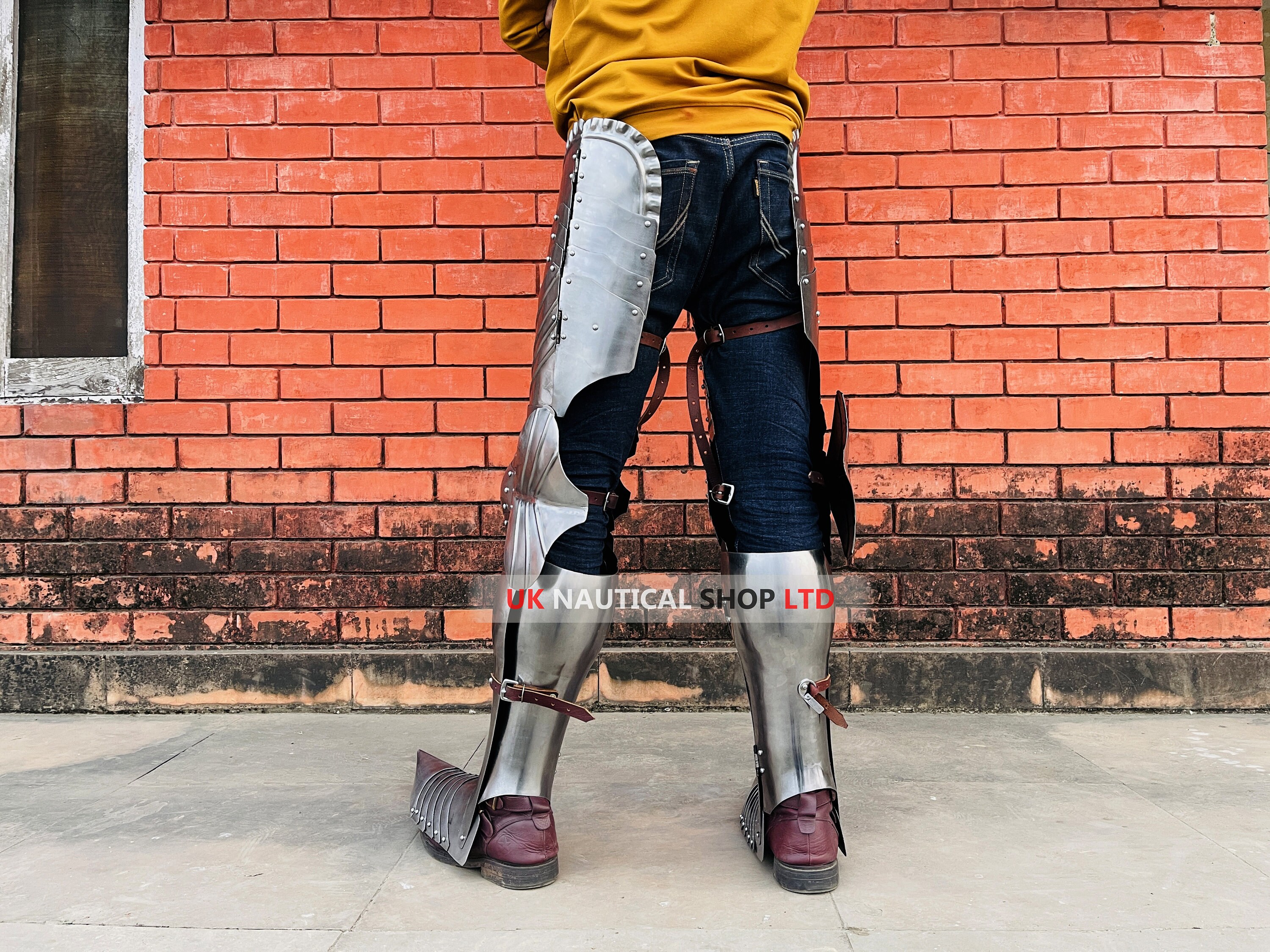 Gothic Armor Lag Set Sabatons Shoes Warrior Larp Costume Knight Armor ...