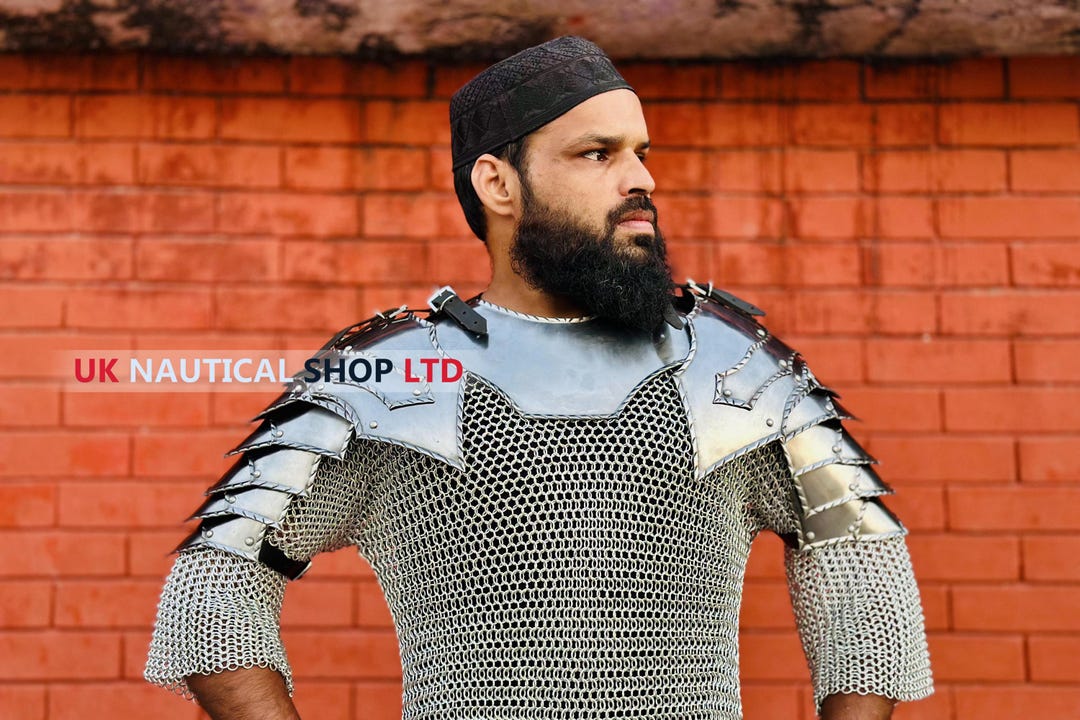 Shoulder Pauldron Dwarven Armor for Fantasy Cosplay Larp Clothing ...