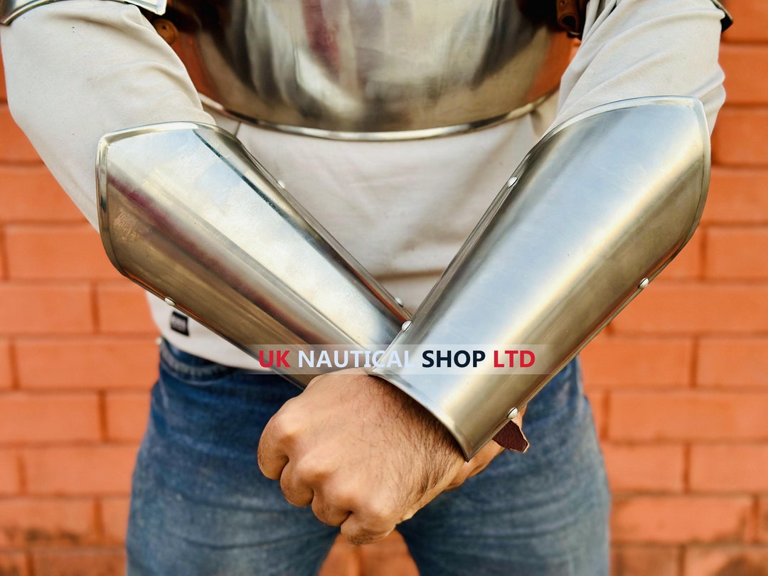 Pair of Bracers Elven Armor Elf Fantasy Warrior Larp Clothing Arm ...