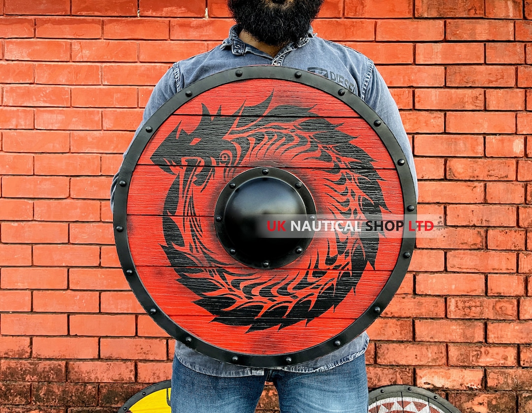 Viking Ouroboros Battleworn Shield Uhtred Last Kingdo Authentic Viking ...
