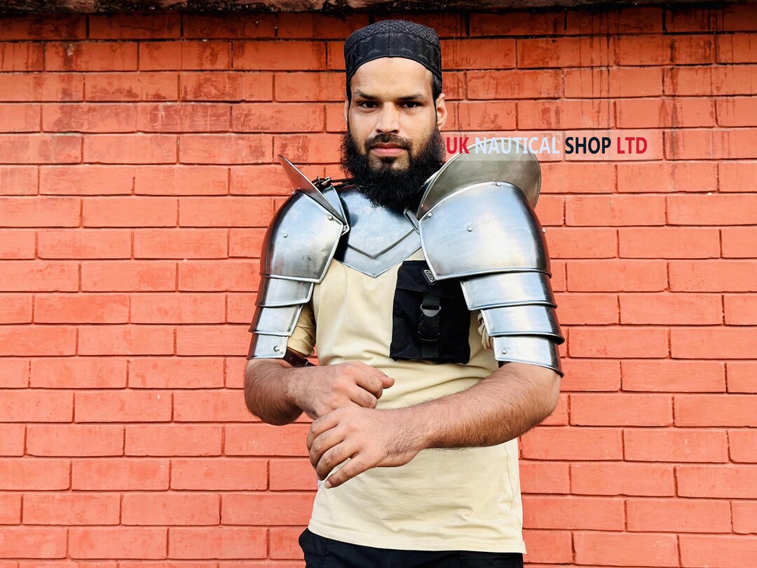 Shoulder Pauldron Dwarven Armor for Fantasy Cosplay Larp Clothing ...