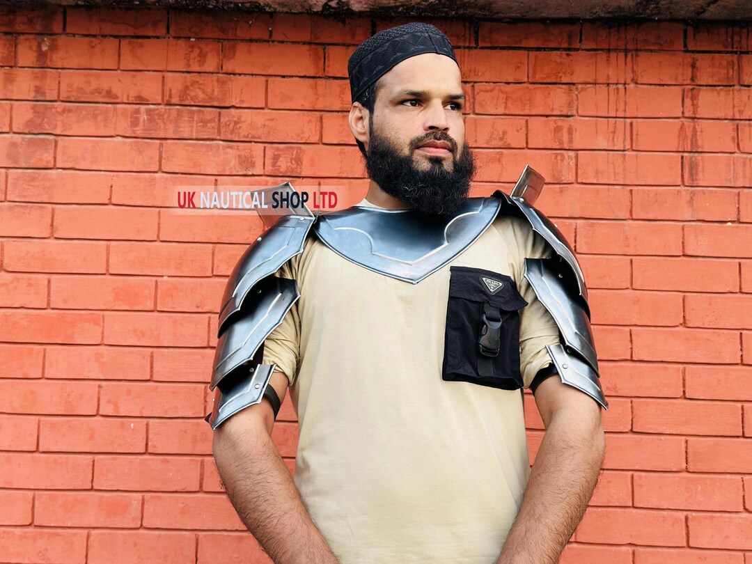 Shoulder Pauldron Dwarven Armor for Fantasy Cosplay Larp Clothing ...