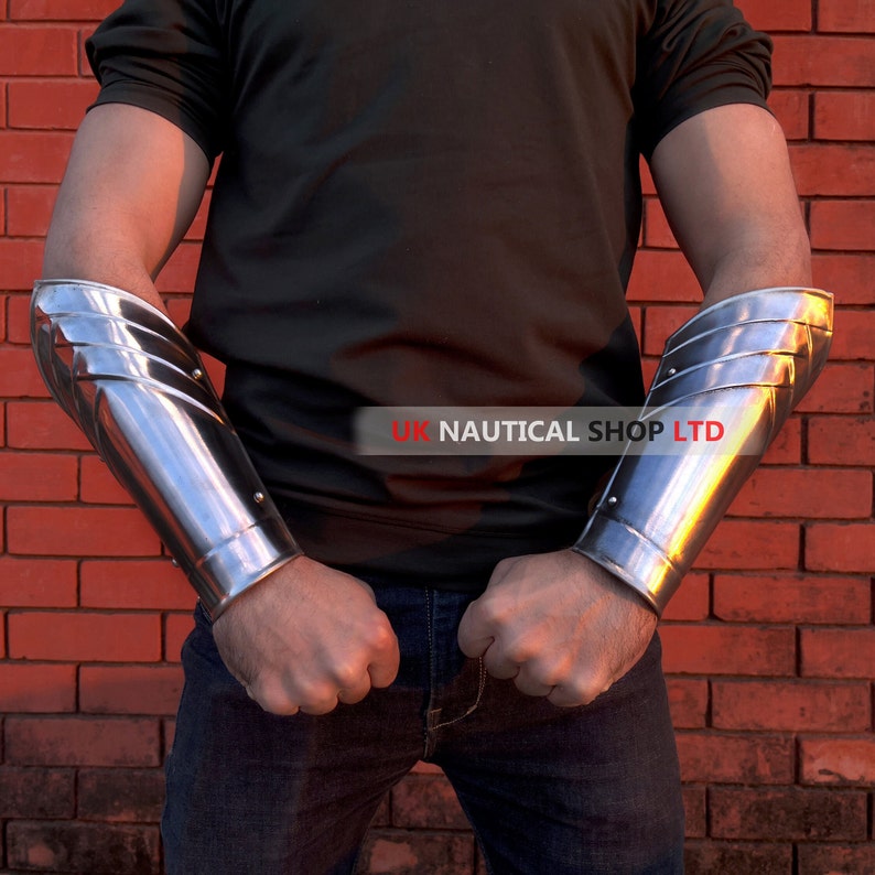 Pair of Bracers Elven Armor Elf Fantasy Warrior Larp Clothing Arm ...