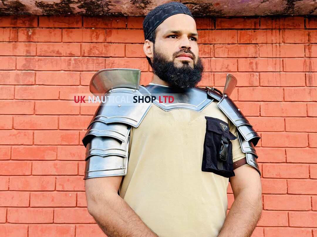 Shoulder Pauldron Dwarven Armor for Fantasy Cosplay Larp Clothing ...