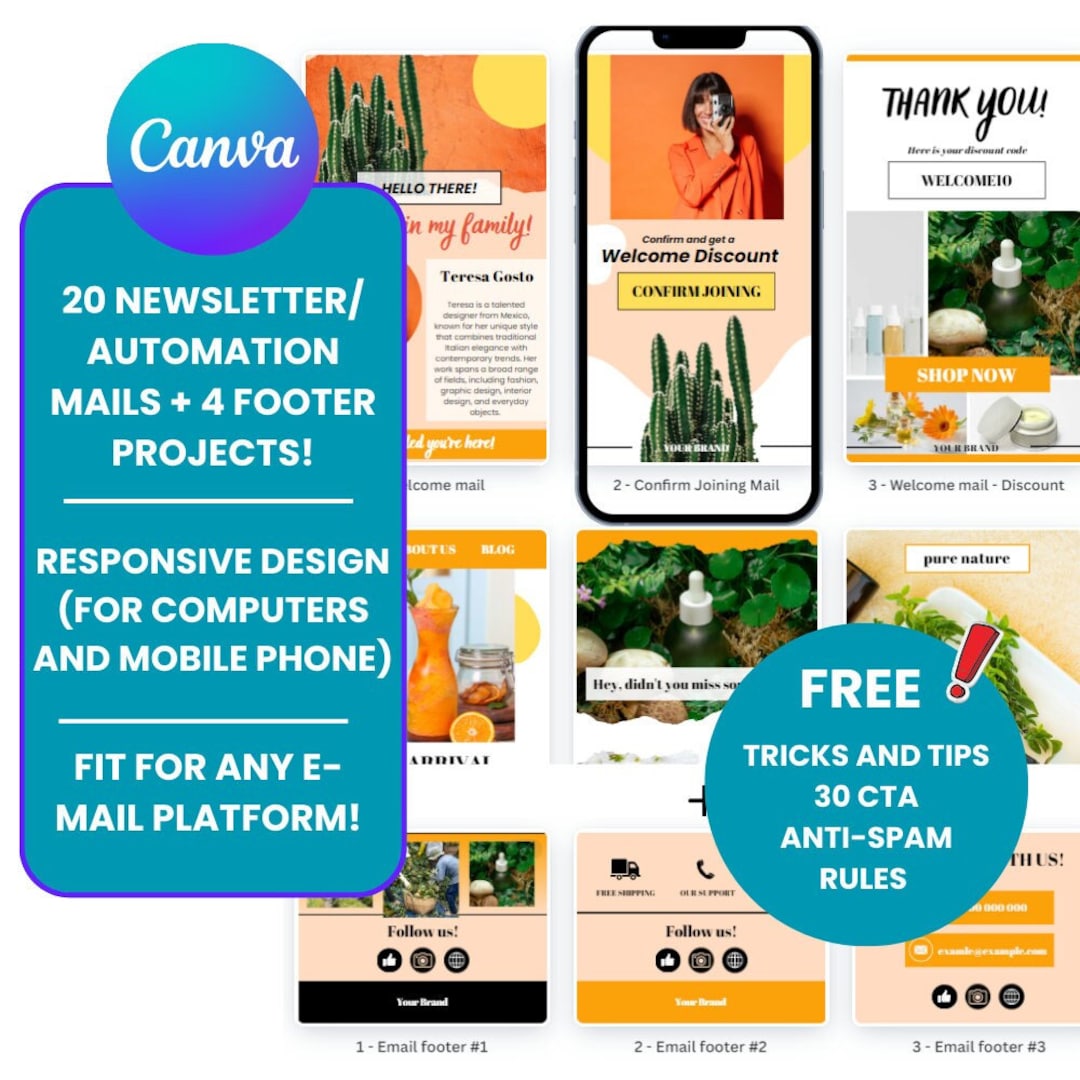 Premium Canva Email Templates for Email Marketing Mobile and Desktop ...