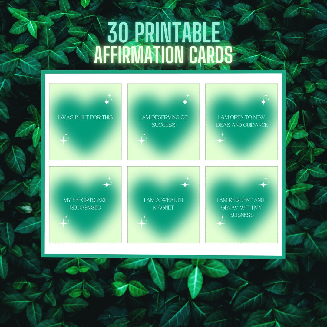 30 Beautiful and Printable Affirmation Cards Perfect for Business ...