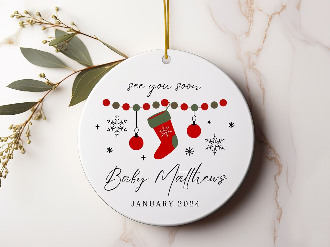 Personalized Baby Name Announcement Ornament | See You in 2026 ...