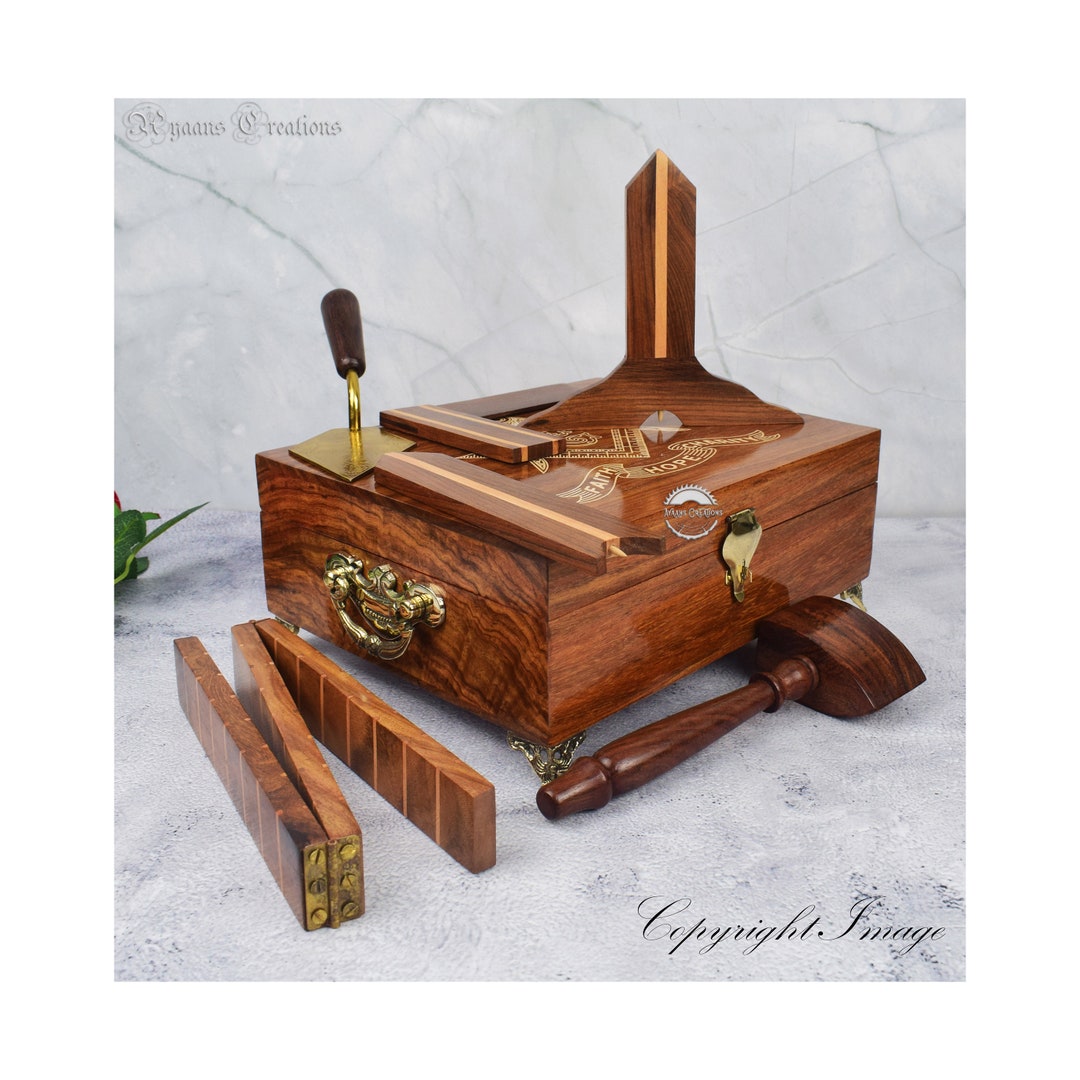 Exquisite Masonic Tools Set for Rituals and Symbolic Work Wooden Plumb ...