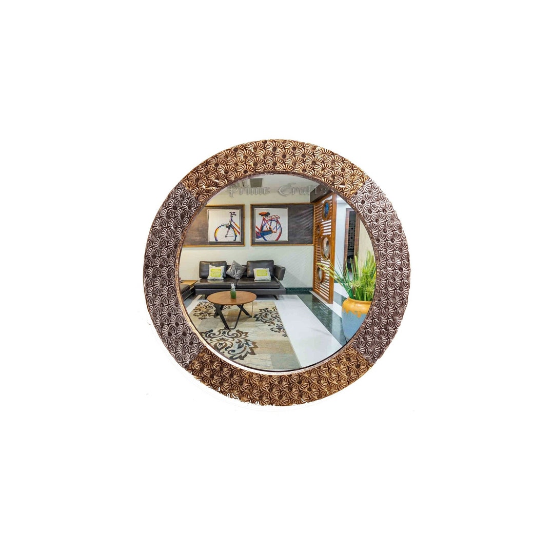 Luxury Handcrafted Wooden Mirror Art Mirror Natural Stone - Etsy