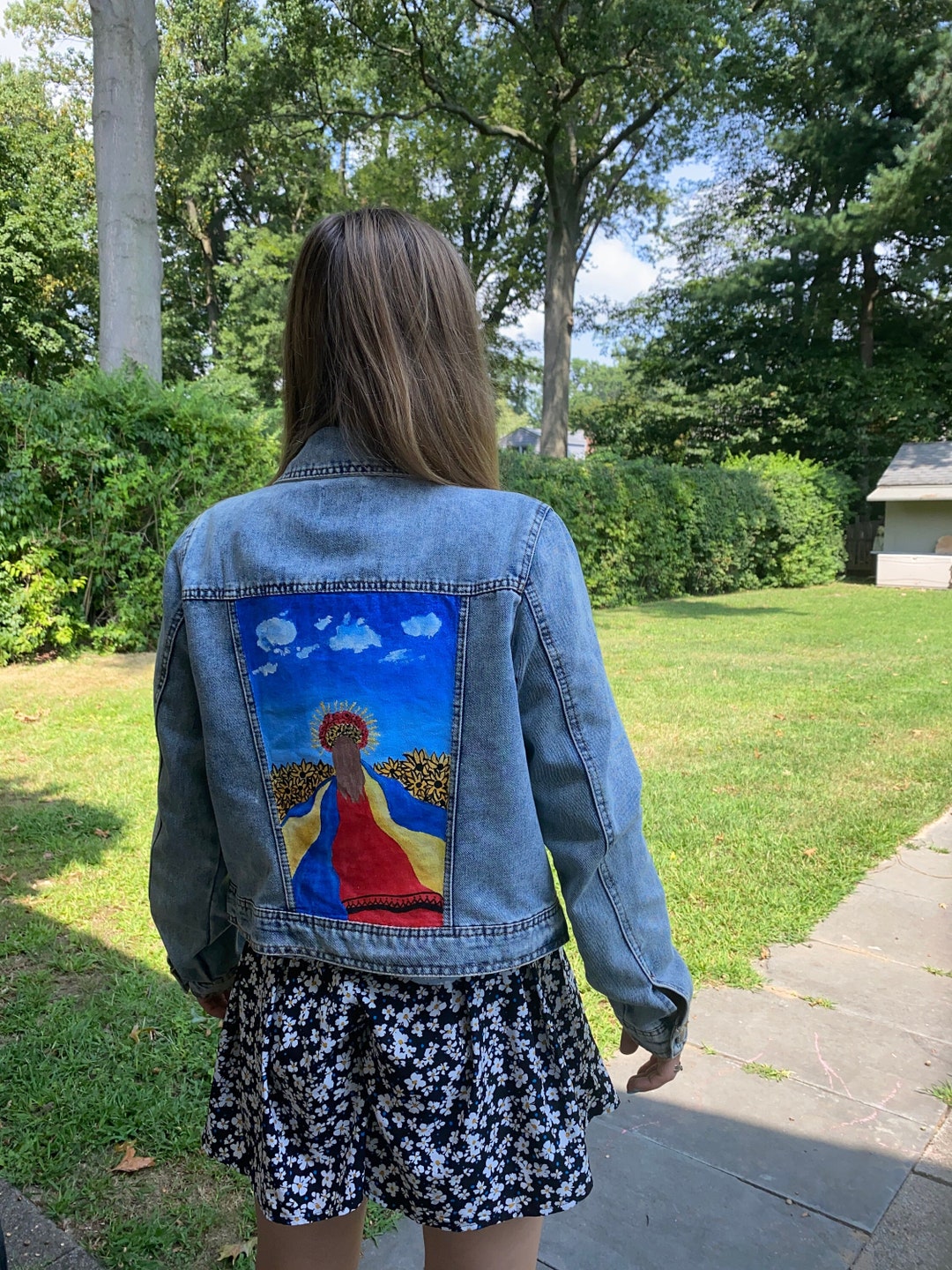 Ukrainian Hand Painted Denim Jacket - Etsy
