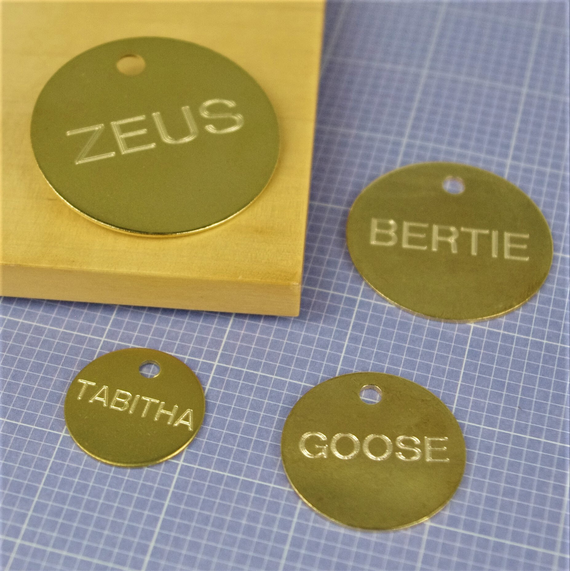 Engraved Brass Horse Tack Tag: Personalized Pet ID, 38mm - Etsy
