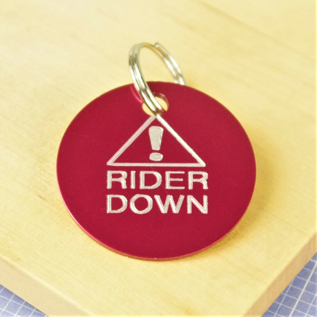 Rider Down Horse Tack Bridle Saddle Tag - Red (30mm / 1.25") - Etsy