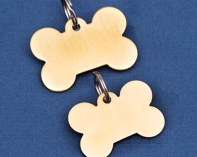 REINFORCED Deeply Engraved Solid Brass Dog Tag, 27mm Round - Etsy