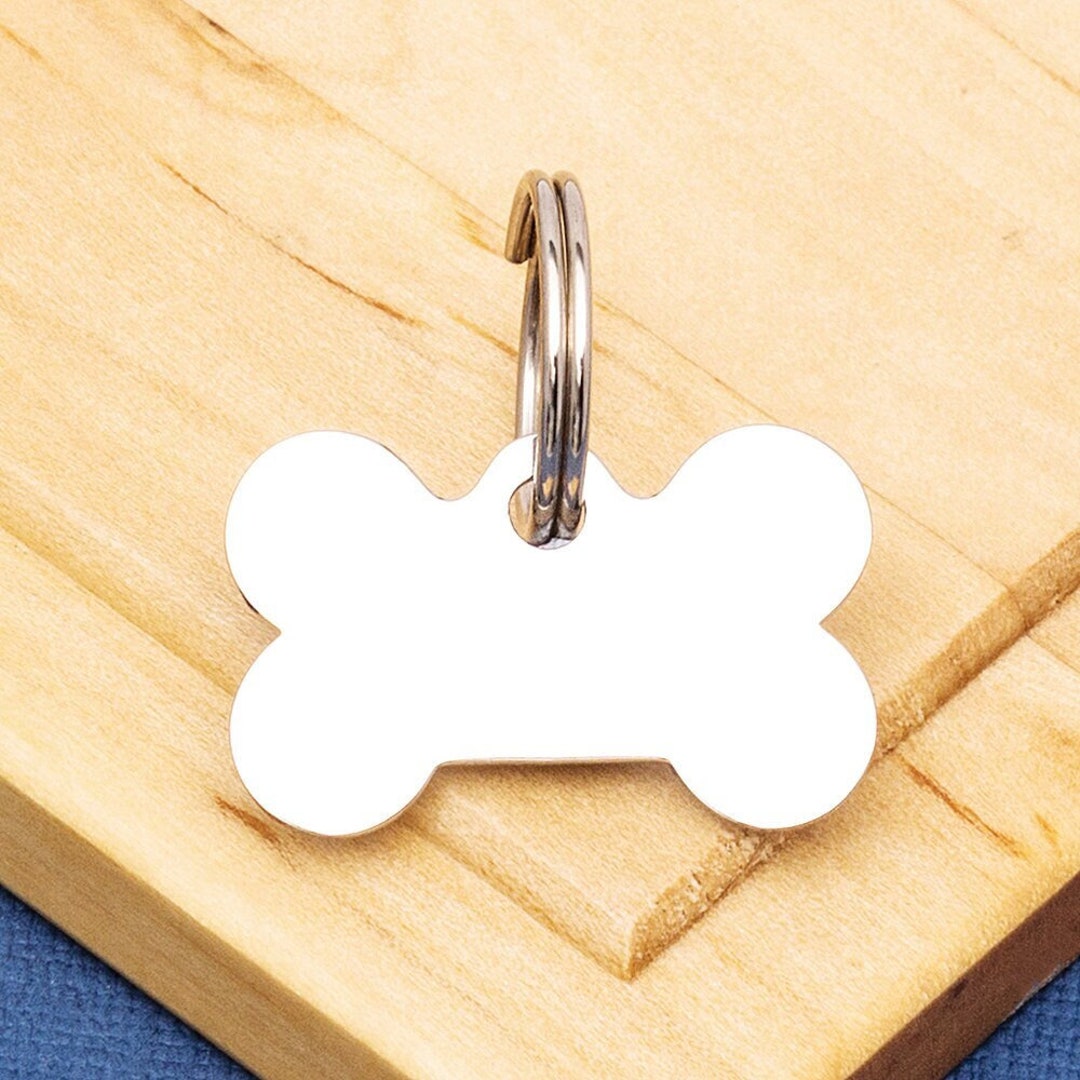 Engraved Stainless Steel Bone Pet ID Tag: Durable Dog Tag - Etsy