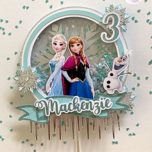 Frozen Cake Topper Shaker Style With Confetti - Etsy