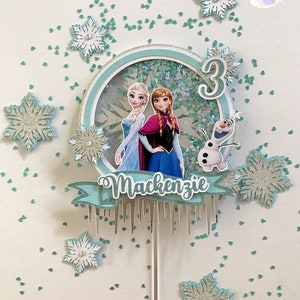 Frozen Cake Topper Shaker Style With Confetti - Etsy