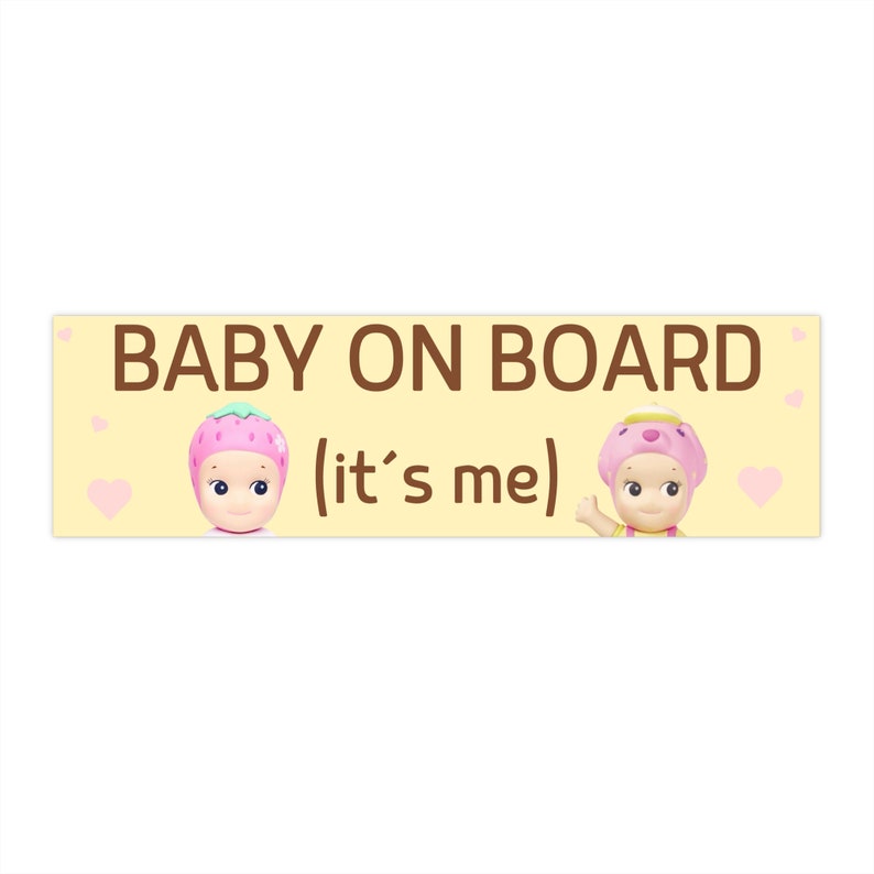 Baby on Board Its Me Funny Cute Kawaii Sonny Angels Bumper Stickers ...