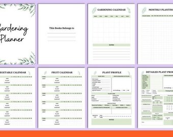 Gardening Planner Printable, Garden Planner, Plant Planner, Garden ...
