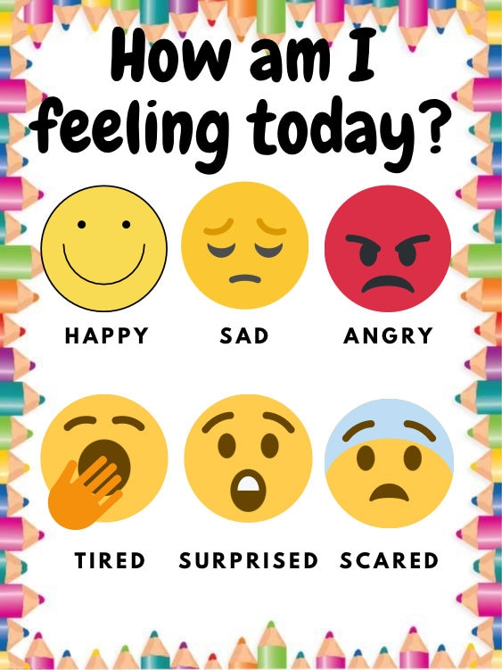 Emotional Checkin Poster for Children Calming Strategies - Etsy